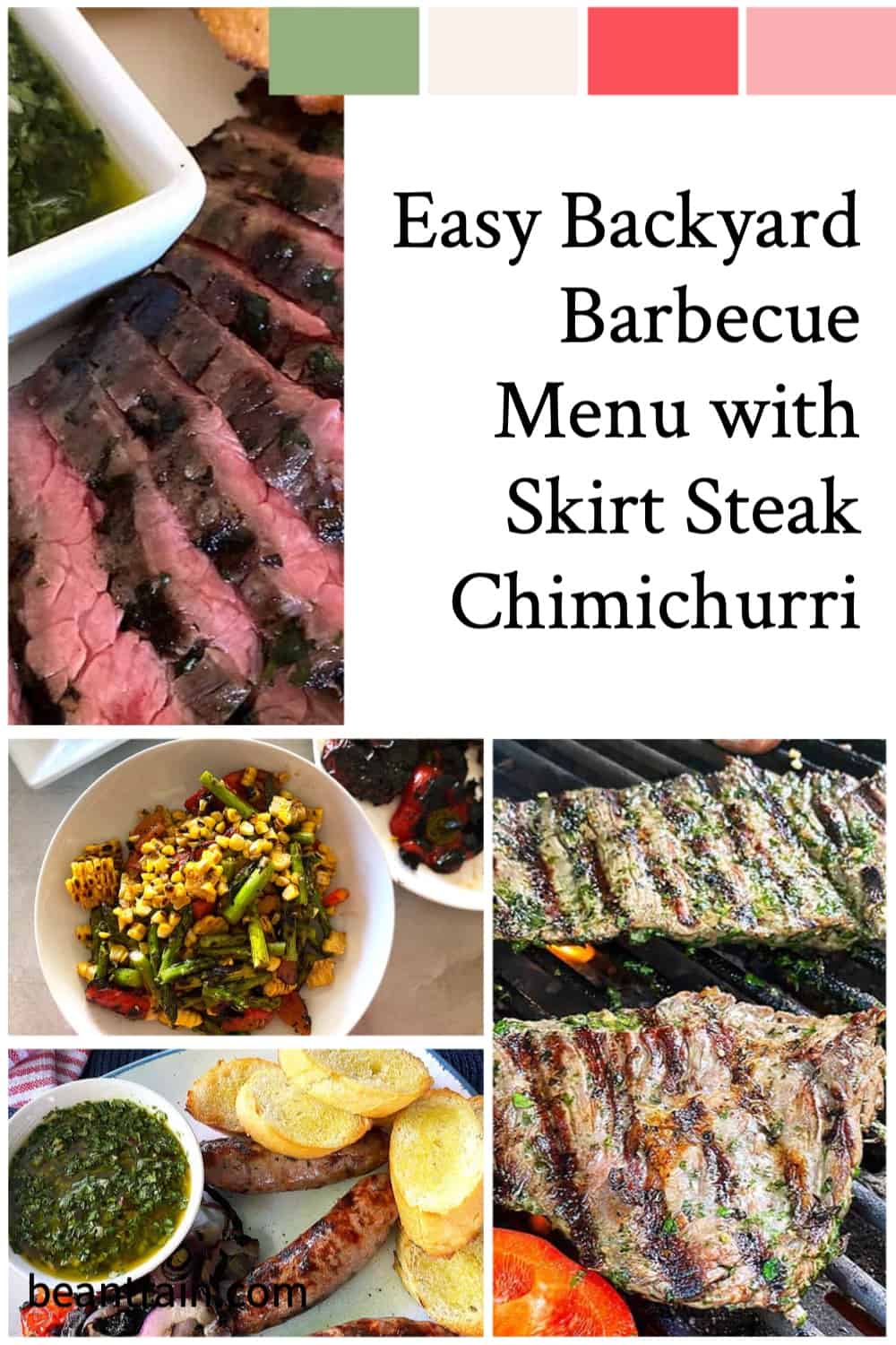 Easy Backyard Barbecue Menu with Skirt Steak Chimichurri - Bean Train