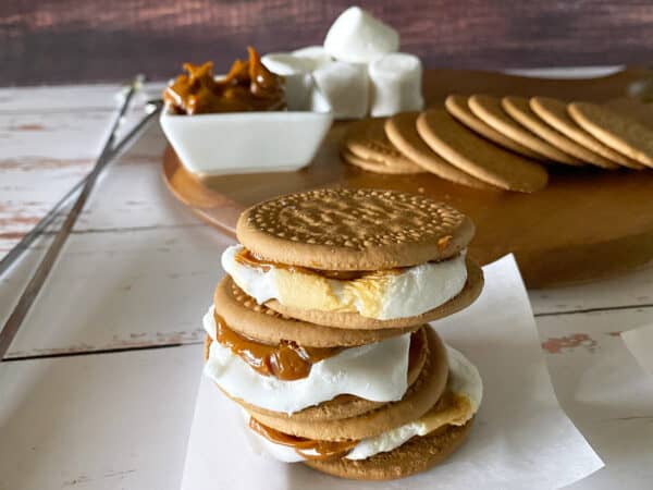 Best S'mores Recipe with Maria Crackers and Dulce de Leche - Bean Train